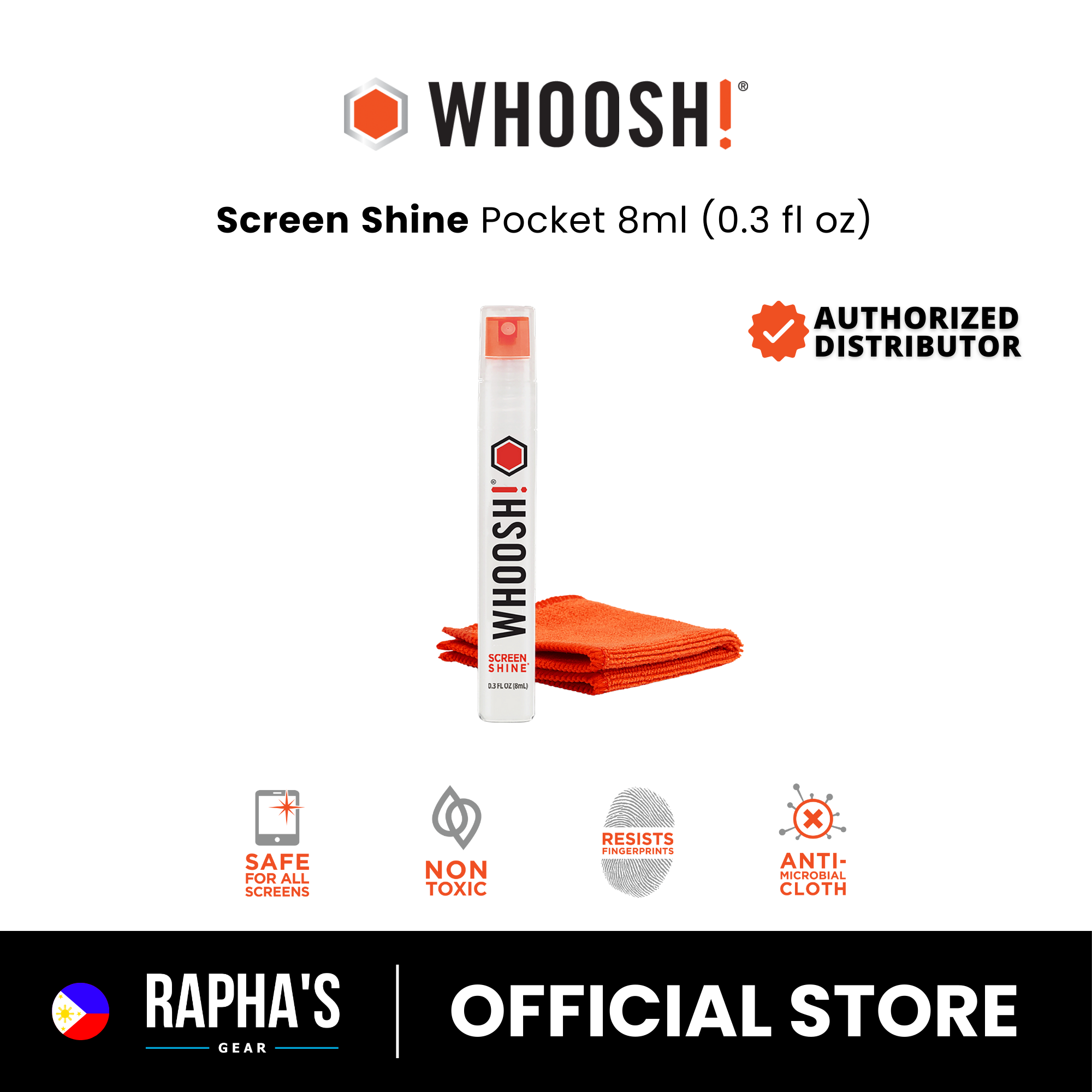 WHOOSH! Screen Shine Pocket (0.3 fl oz/8 ml) – Rapha's Gear
